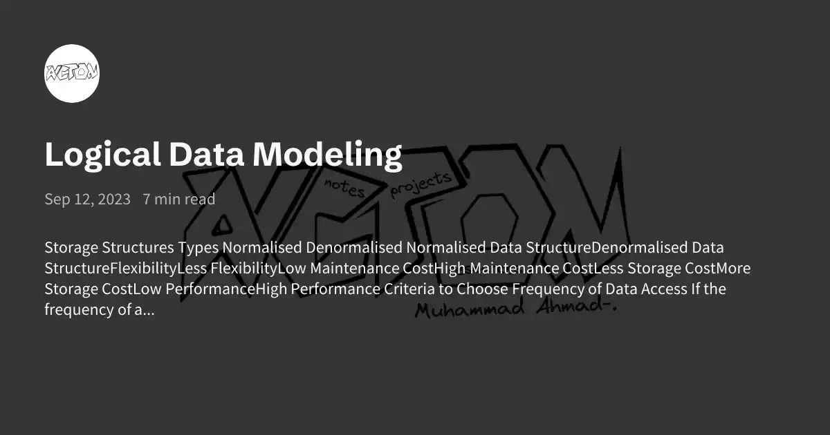 Logical Data Modeling
