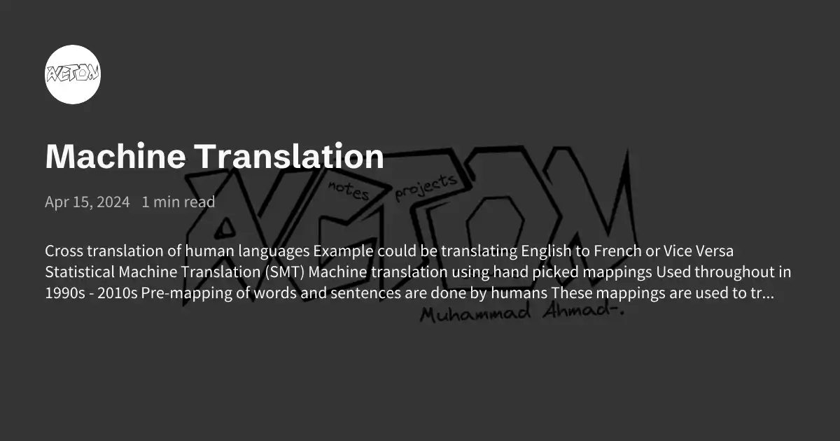 Machine Translation