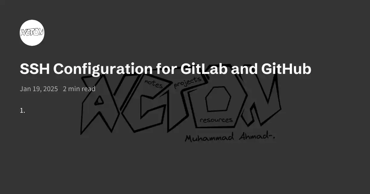 Ssh Configuration For Gitlab And Github 2265